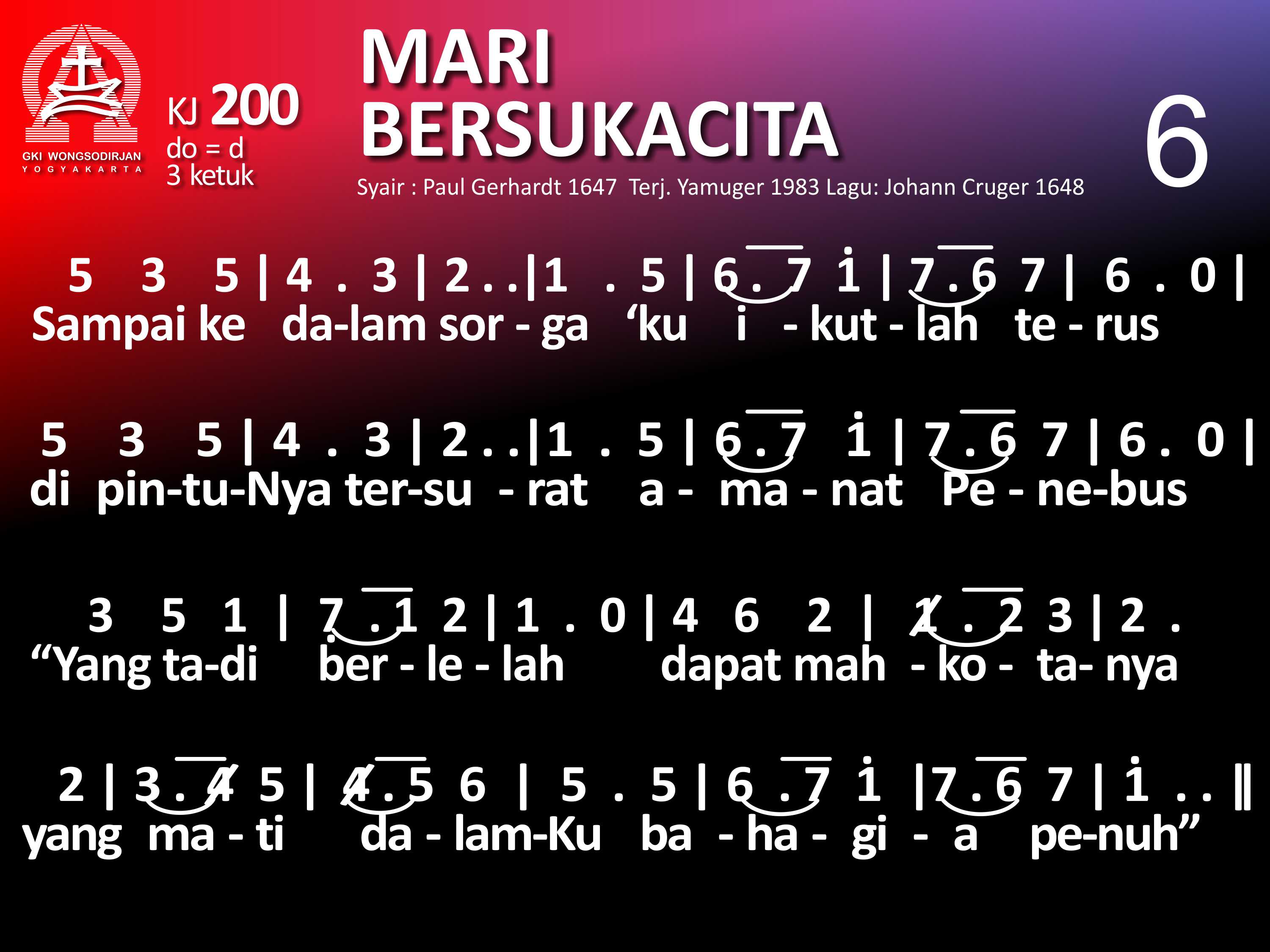 KidungOnline.com - KJ 200 MARI BERSUKACITA