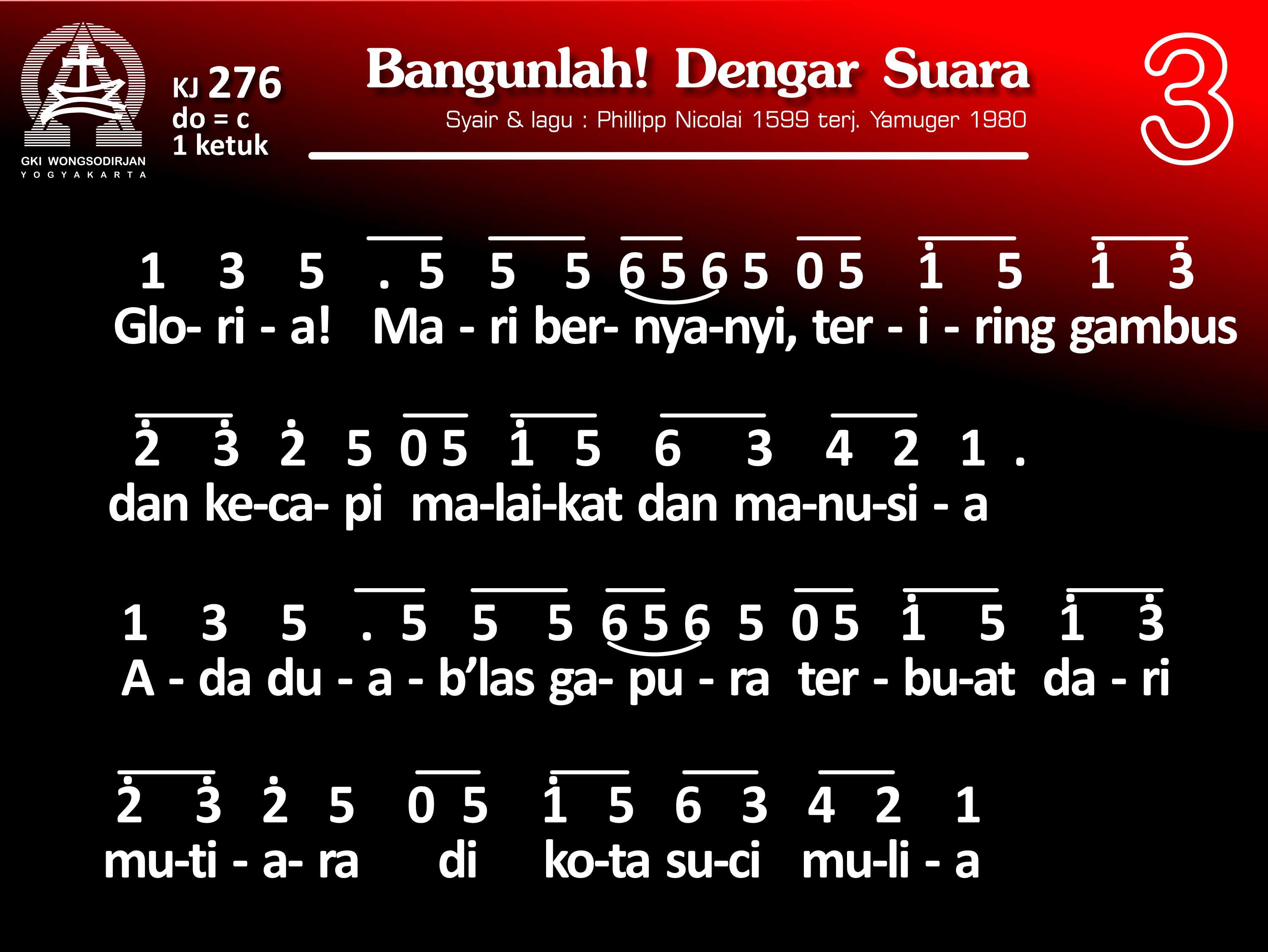 KidungOnline.com - KJ 276 BANGUNLAH! DENGAR SUARA