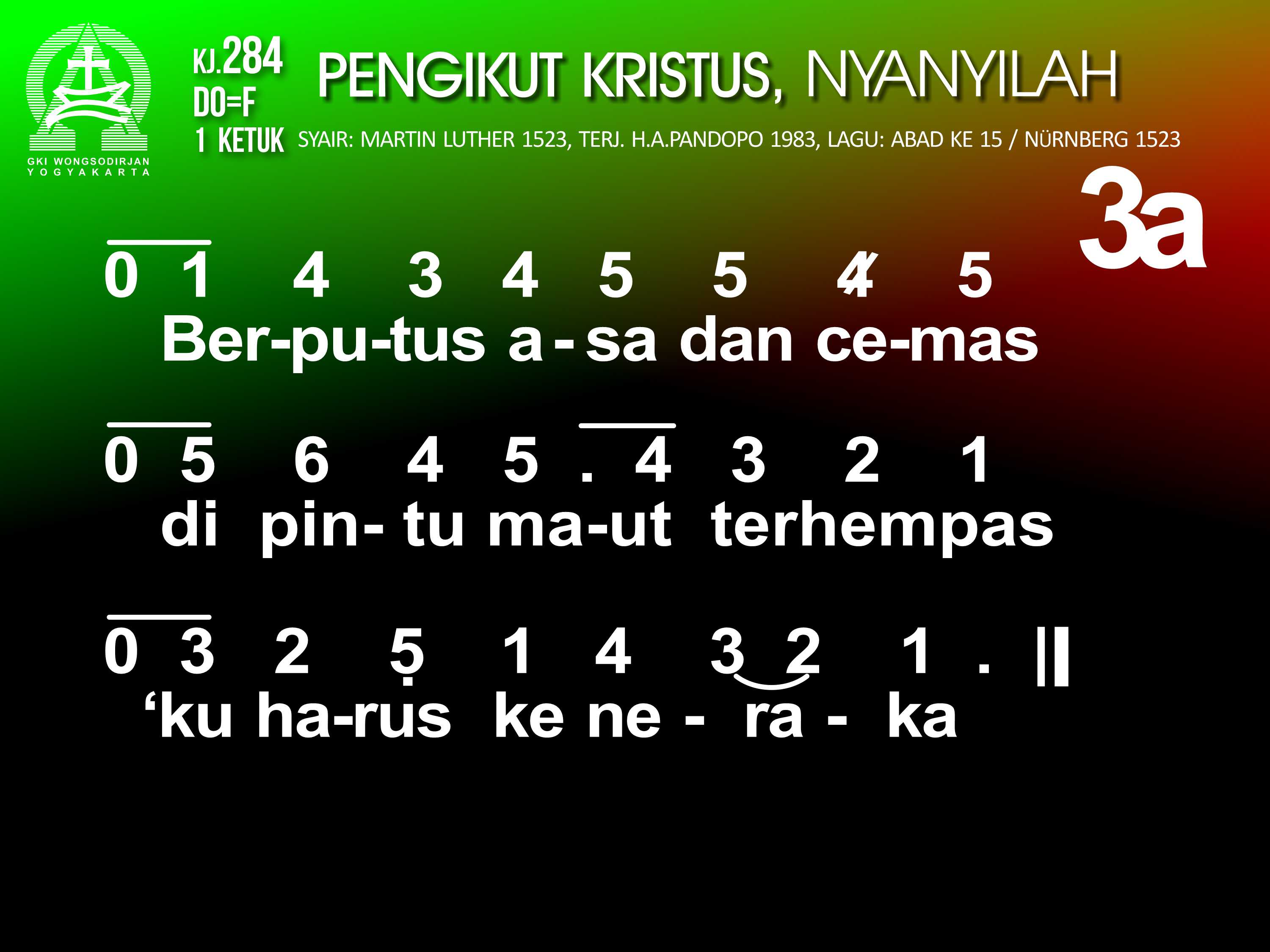 KidungOnline.com - KJ 284 PENGIKUT KRISTUS, NYANYILAH