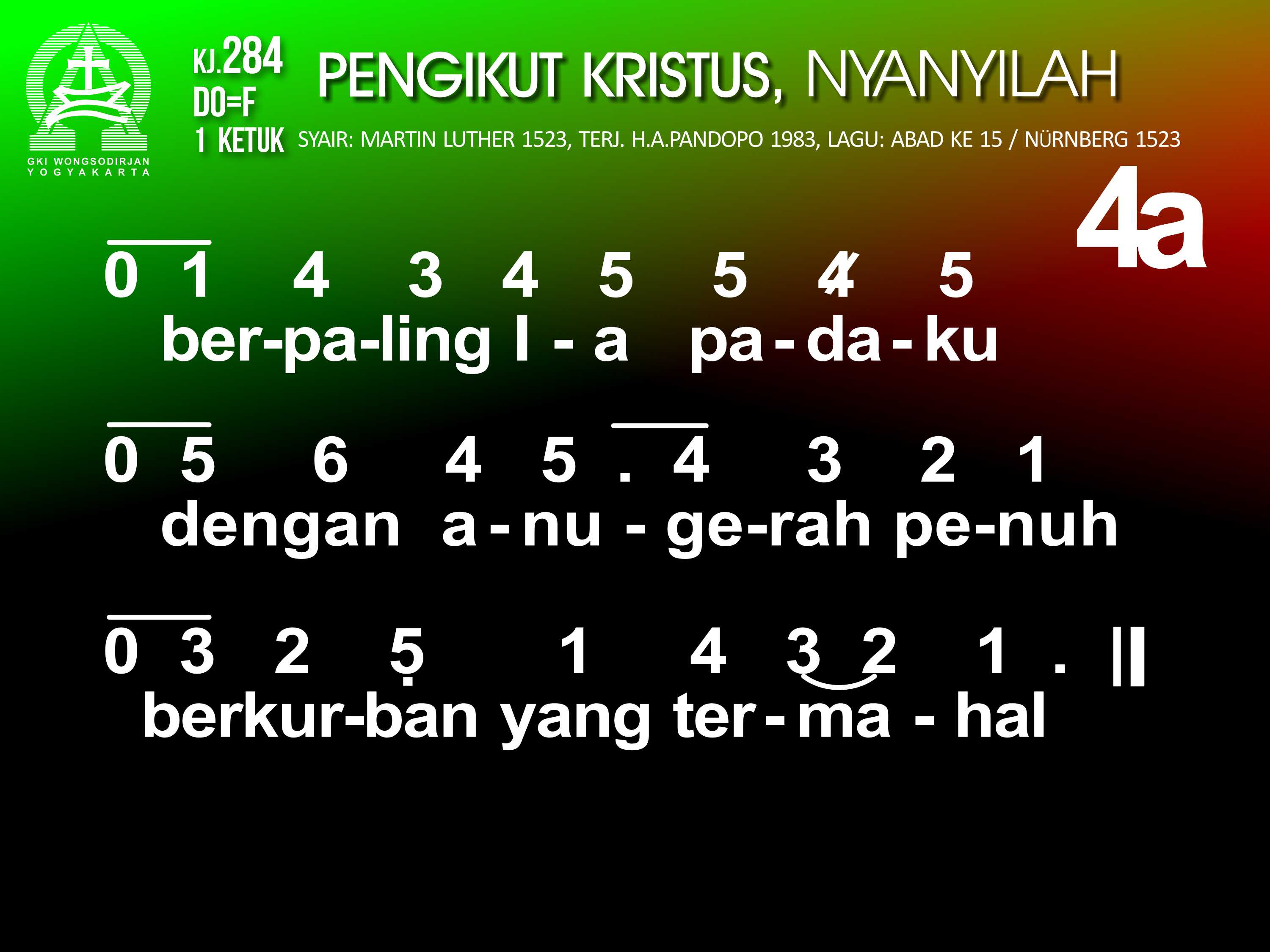 KidungOnline.com - KJ 284 PENGIKUT KRISTUS, NYANYILAH