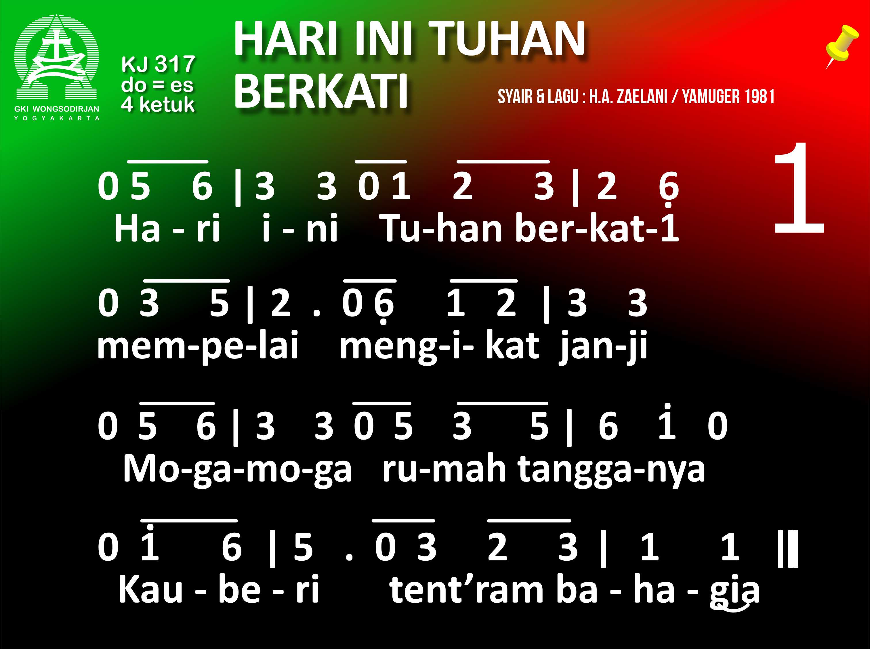 KidungOnline.com - KJ 317 HARI INI TUHAN BERKATI