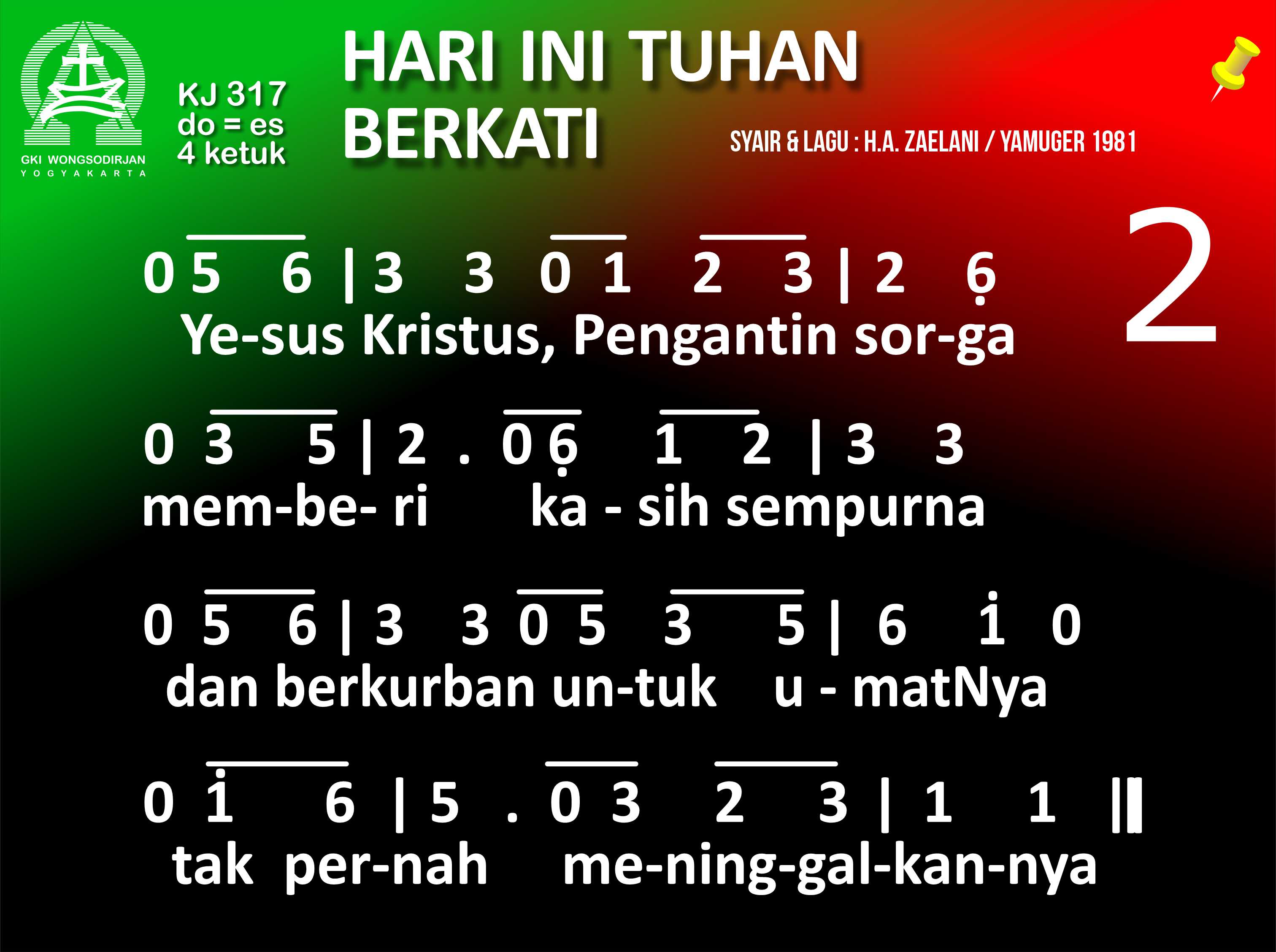 KidungOnline.com - KJ 317 HARI INI TUHAN BERKATI