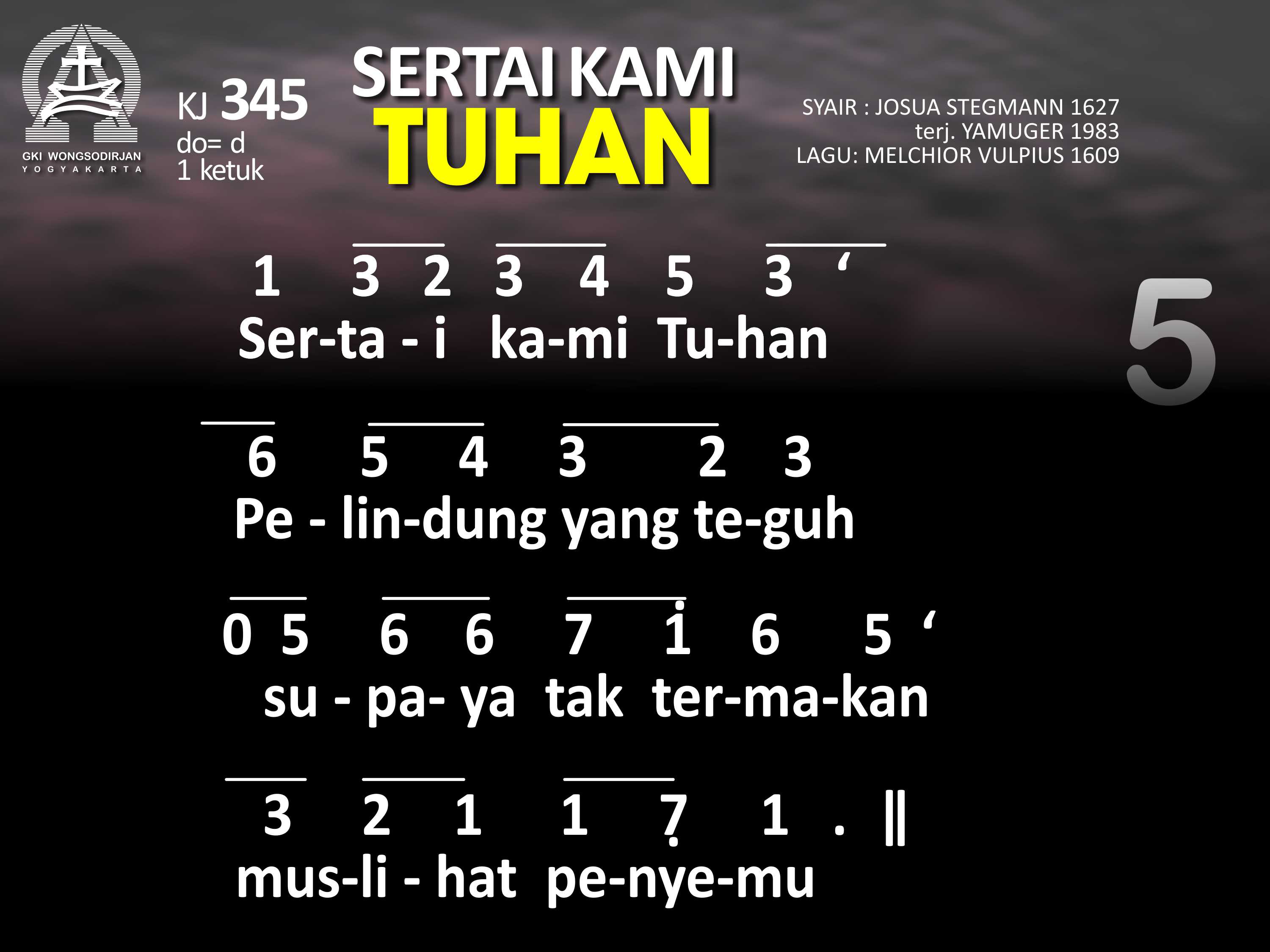 KidungOnline.com - KJ 345 SERTAI KAMI, TUHAN