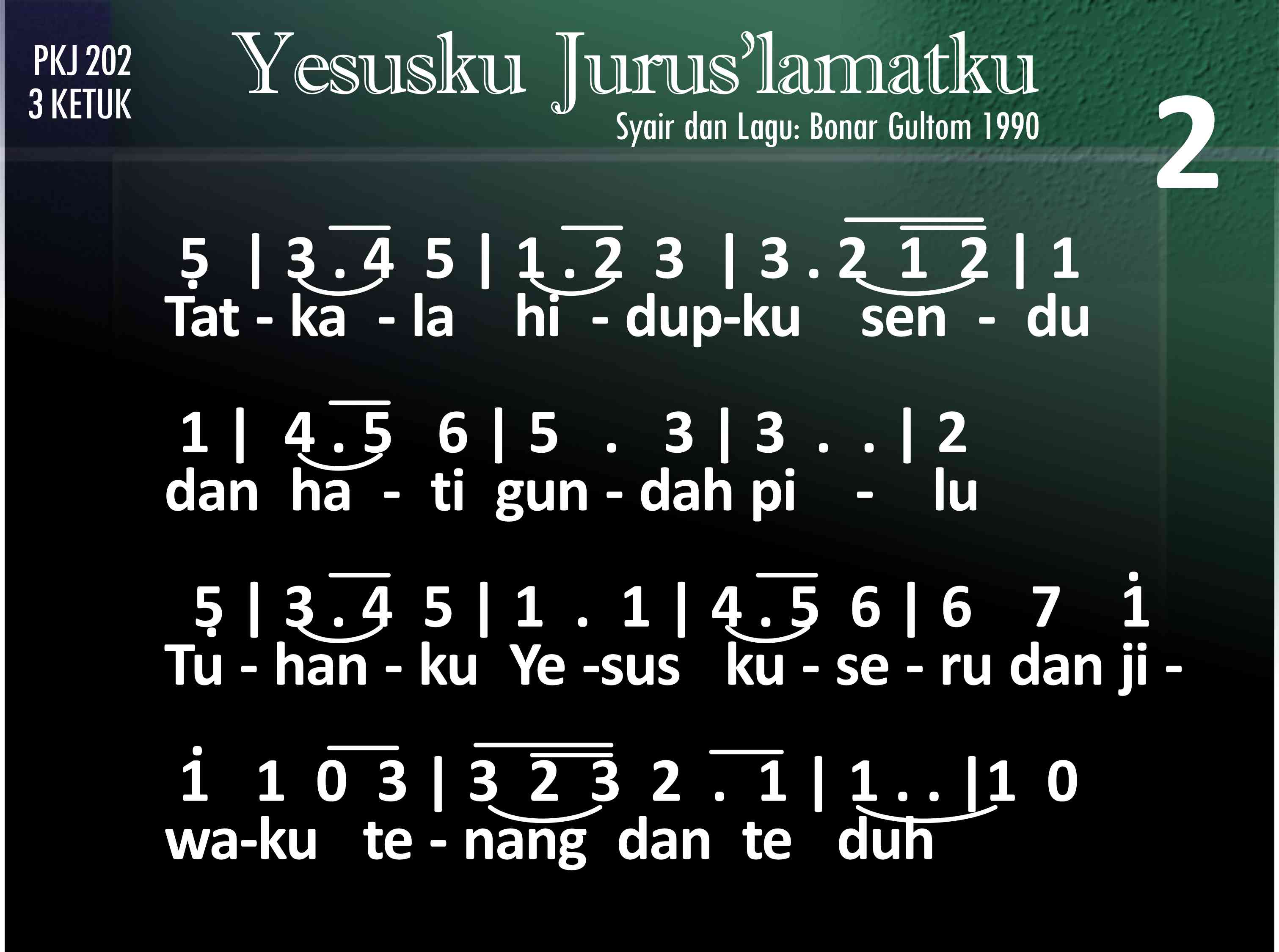 KidungOnline.com - PKJ 202 YESUSKU JURUSLAMATKU