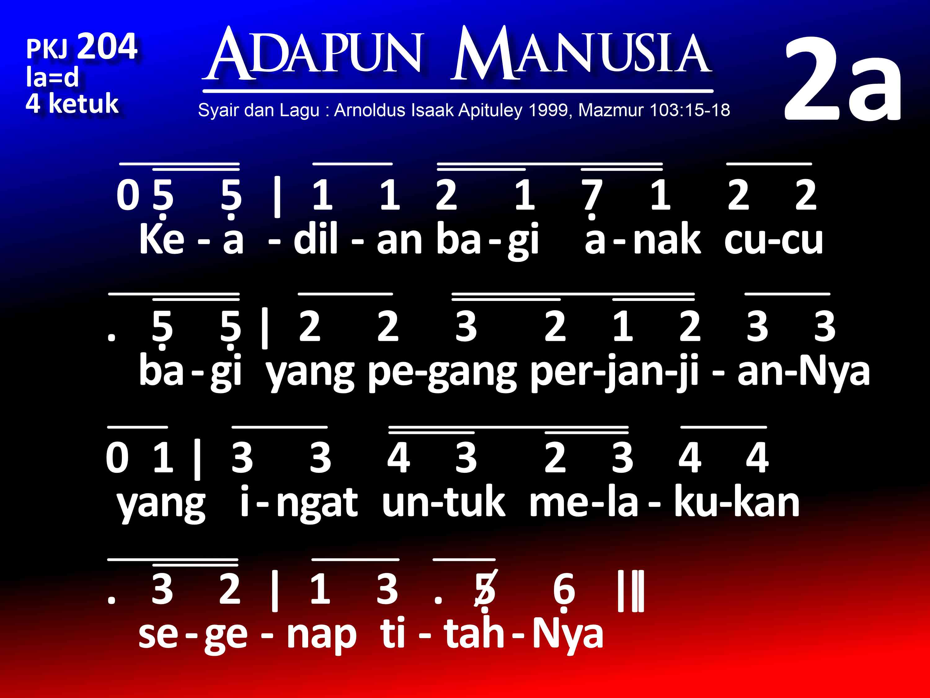 KidungOnline.com - PKJ 204 ADAPUN MANUSIA