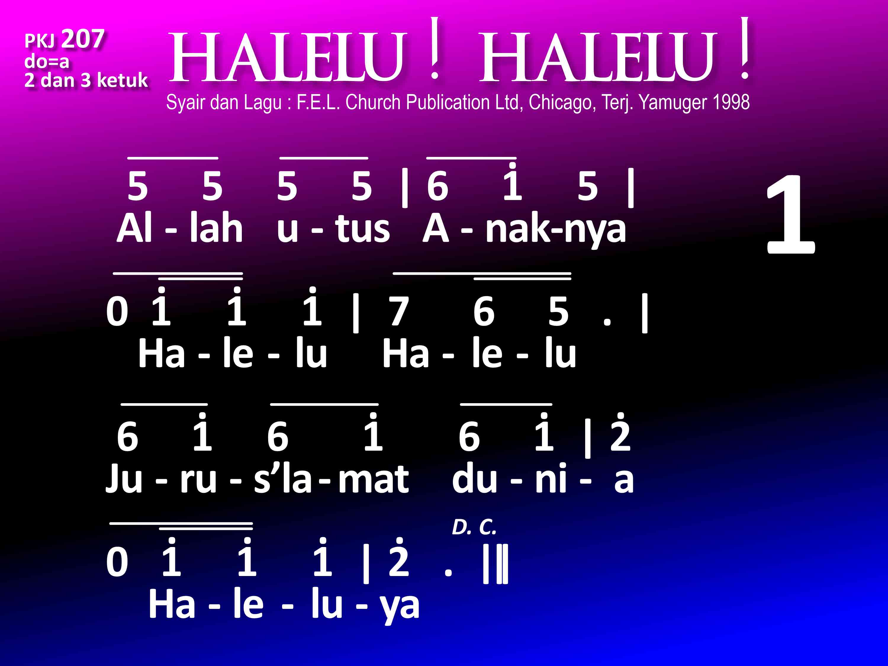 KidungOnline.com - PKJ 207 HALELU! HALELU!