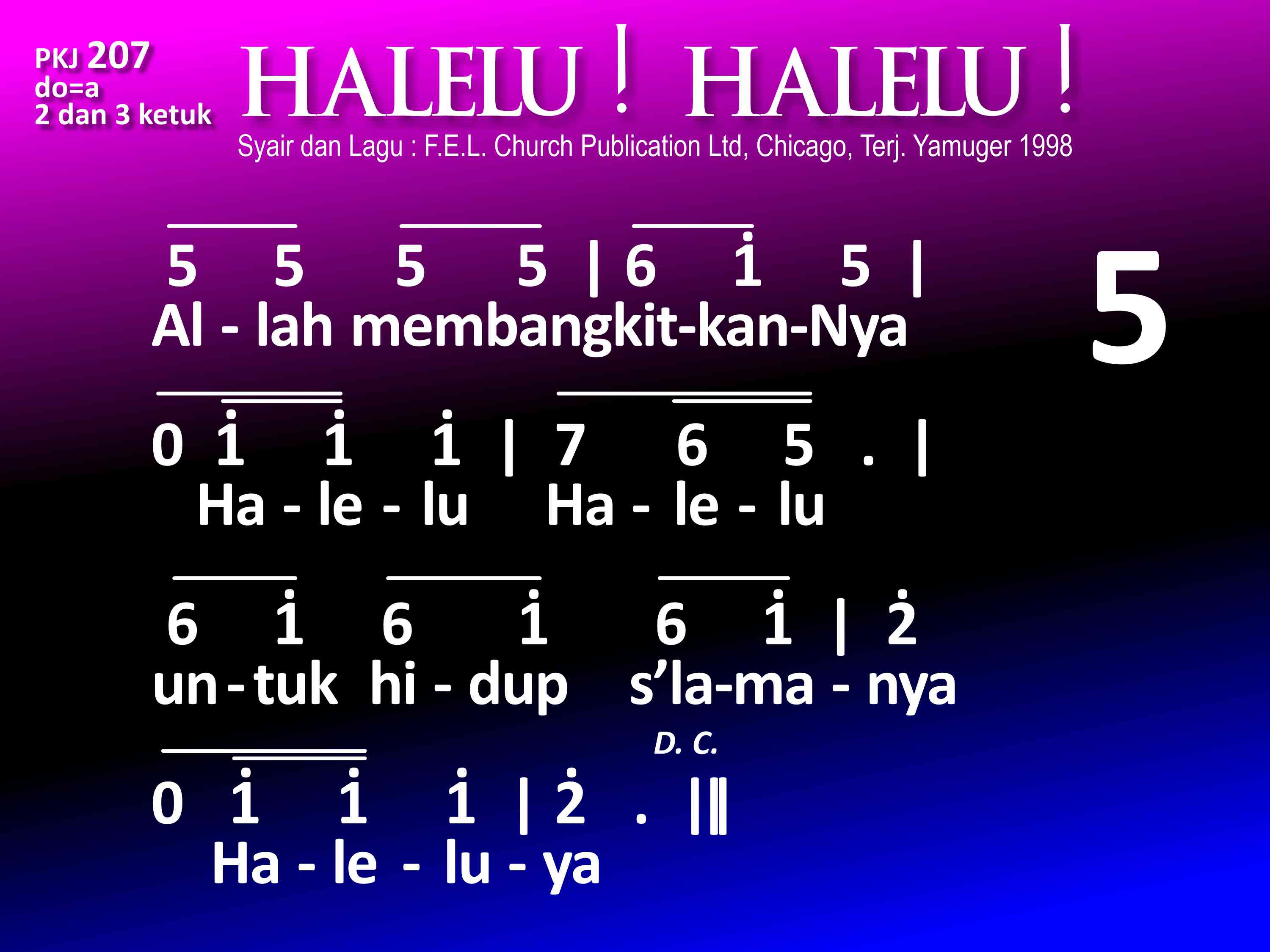 KidungOnline.com - PKJ 207 HALELU! HALELU!