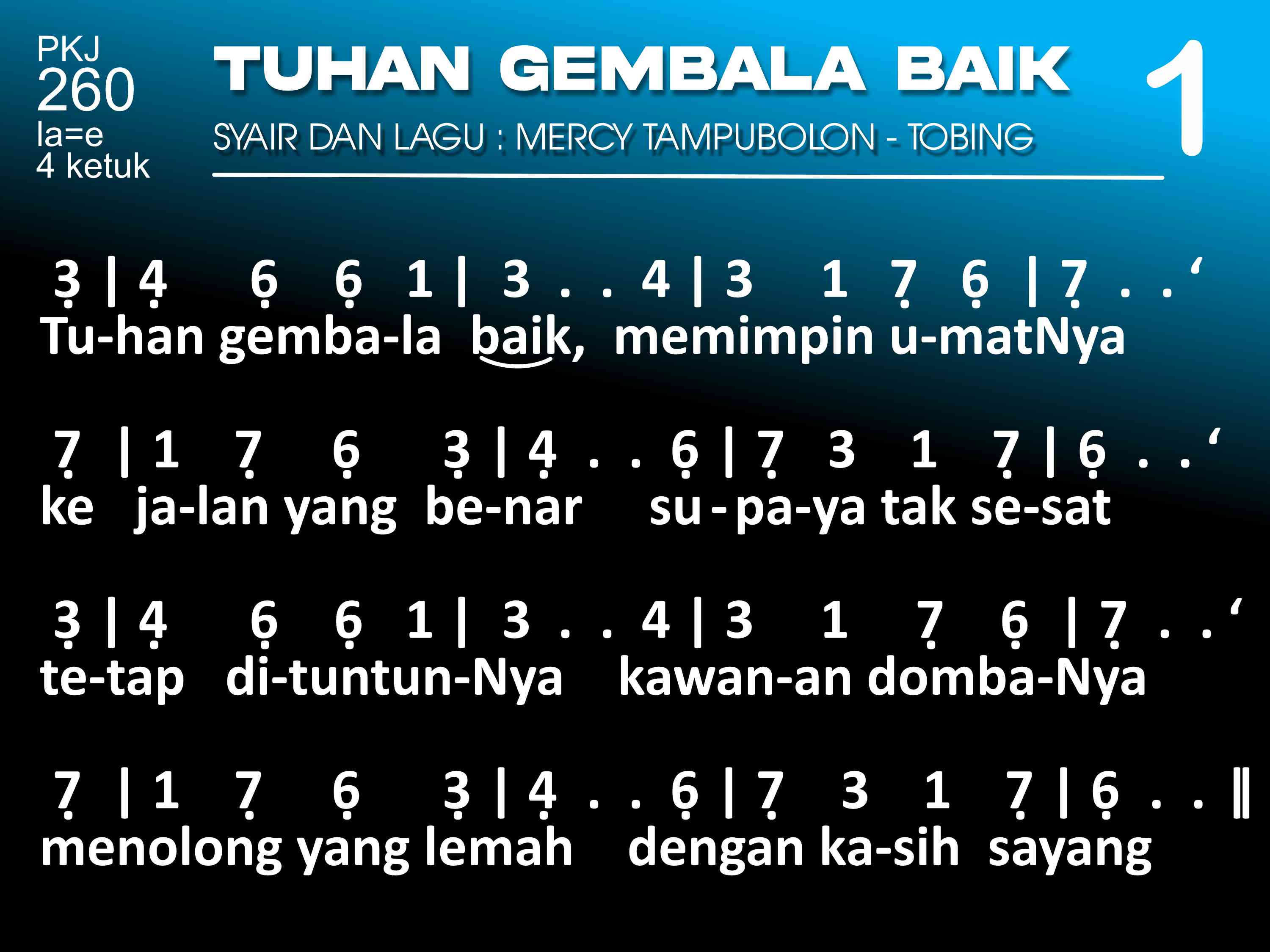 KidungOnline.com - PKJ 260 TUHAN GEMBALA BAIK